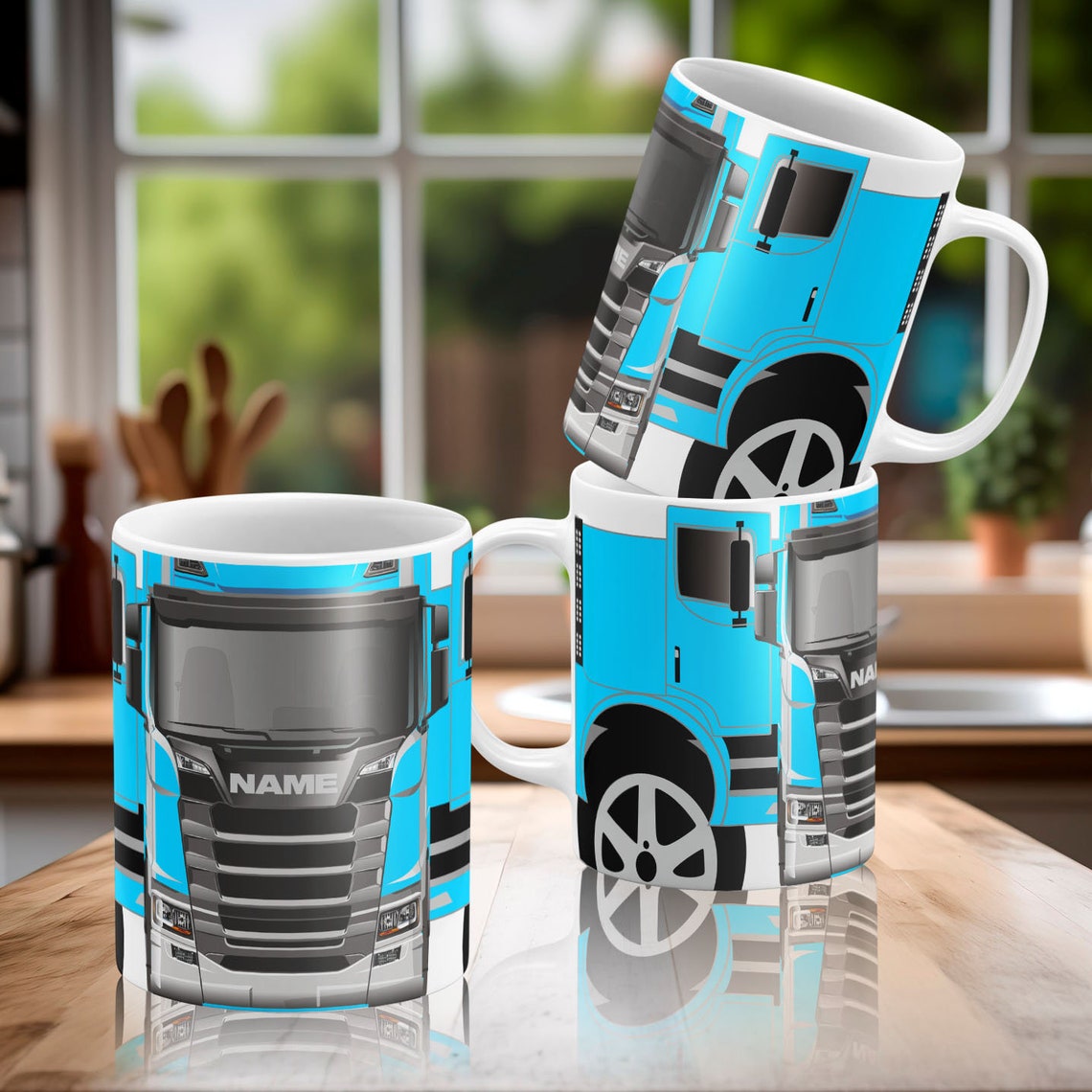 Trucker Mug Designs Semi Truck Png Coffee Mug Wrap Around Template ...