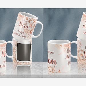 Happy Mothers Day Mug Template With Picture Mug Wrap Design Dia De ...