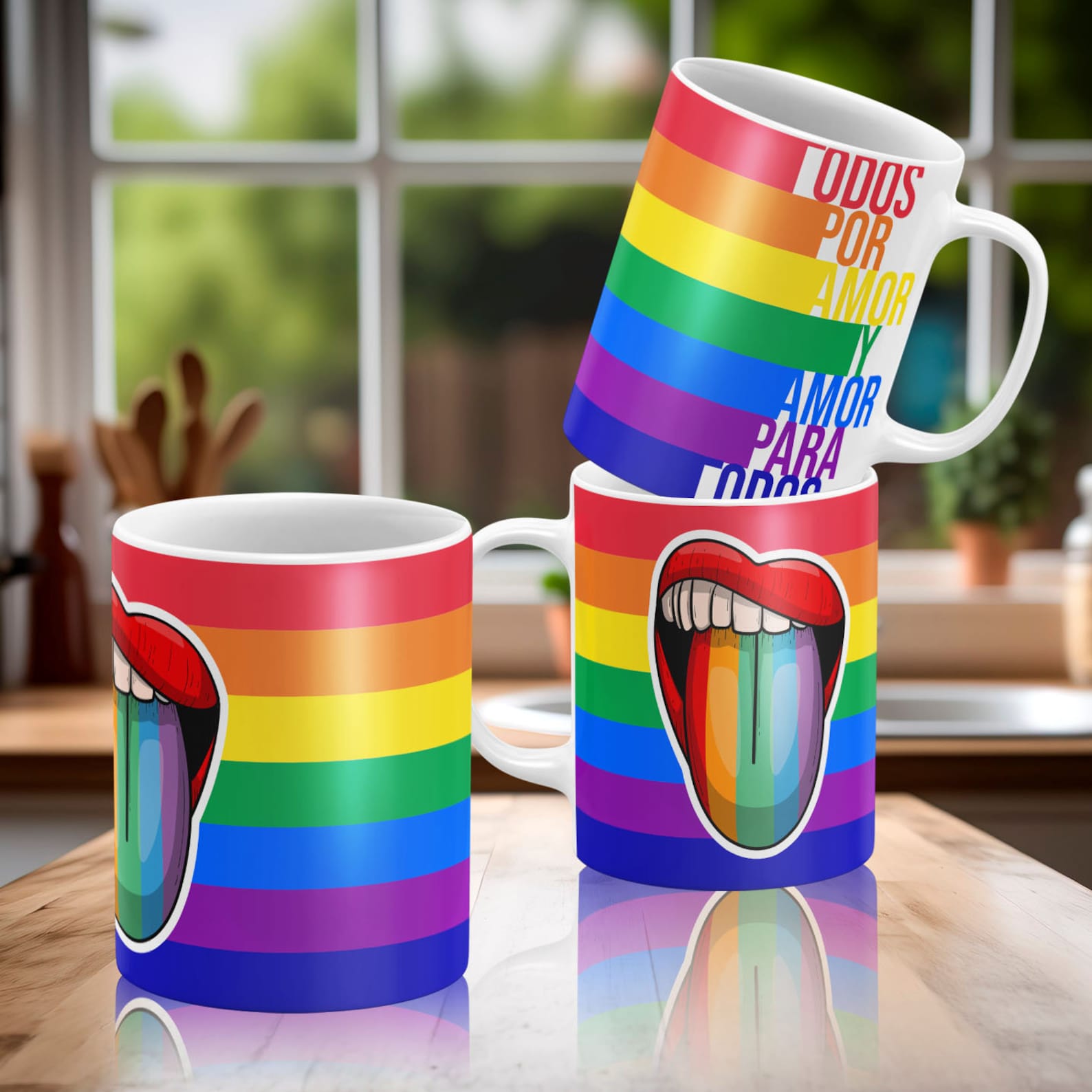 LGBT Mug Design Amor Para Todos Spanish Mug Wrap Pride Sublimation Wrap ...
