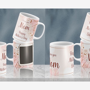 Happy Mothers Day Mug Template With Picture Mug Wrap Design Dia De ...
