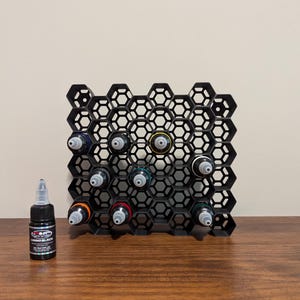 Tattoo Ink Bottle Organizer Rack – Fits 1 Oz & 0.5 Oz Bottles ...
