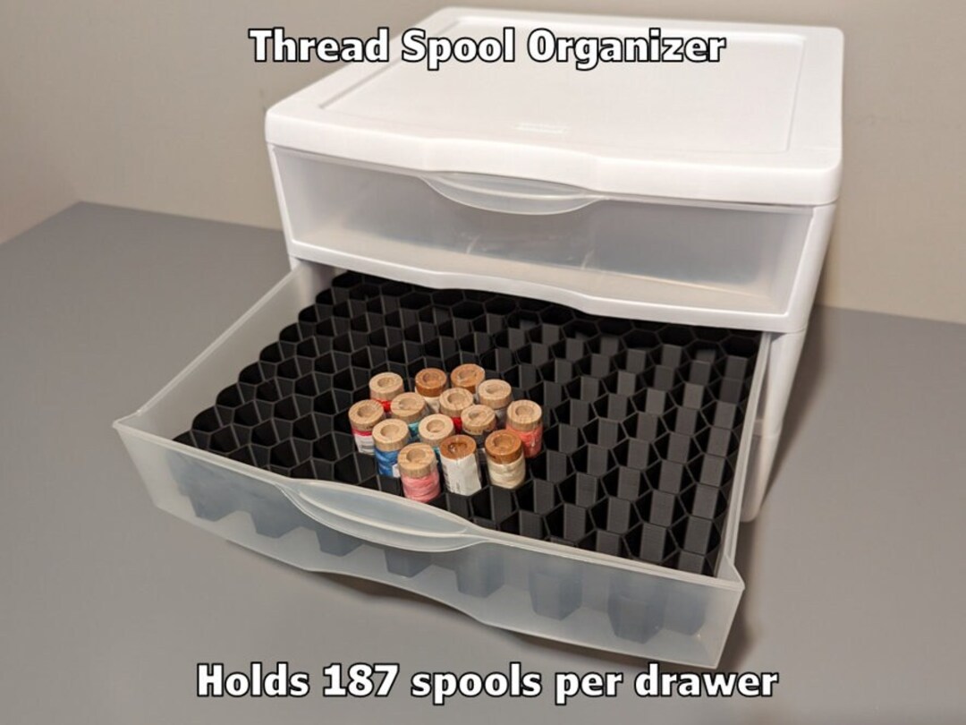 Thread and Embroidery Floss Organizer | Drawer Insert | Holds 187 ...