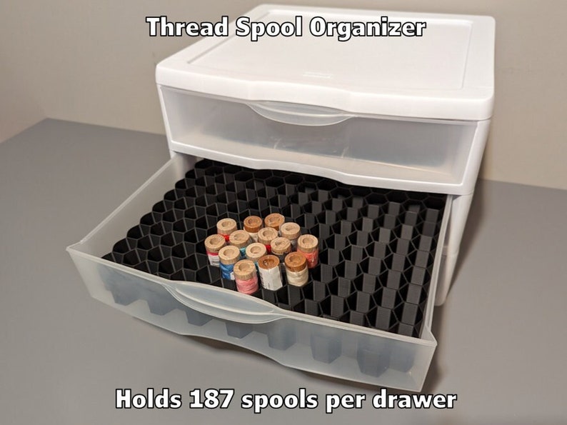 Thread and Embroidery Floss Organizer | Drawer Insert | Holds 187 ...