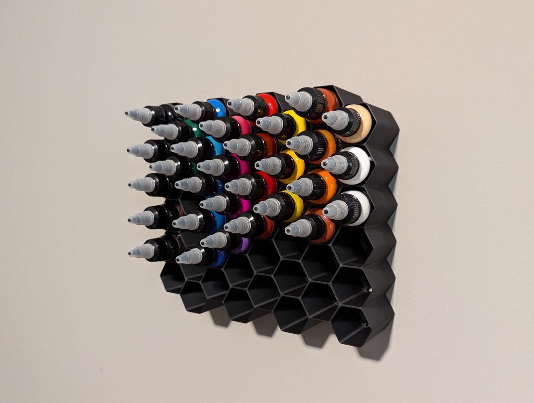 Tattoo Ink Bottle Organizer Rack – Fits 1 Oz & 0.5 Oz Bottles ...