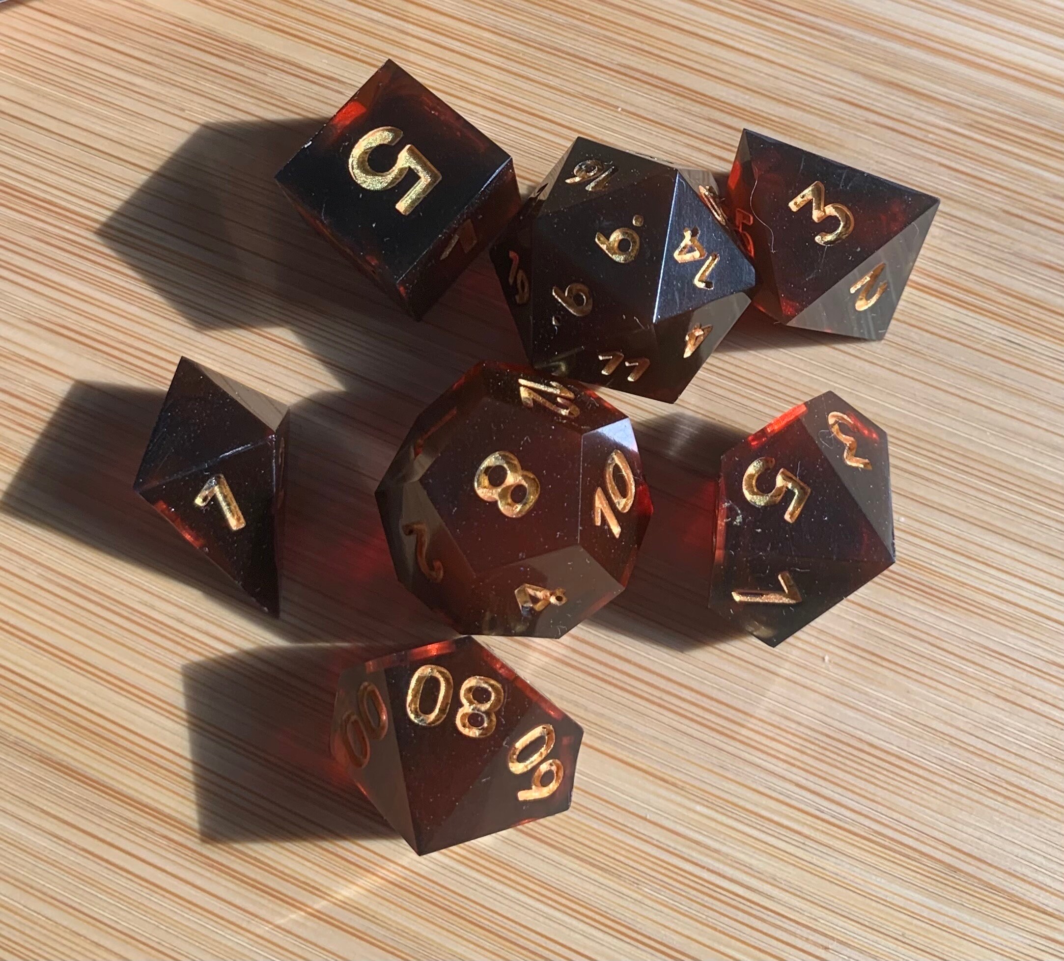 Vampire Blood Red and Black Dnd Dice - Etsy
