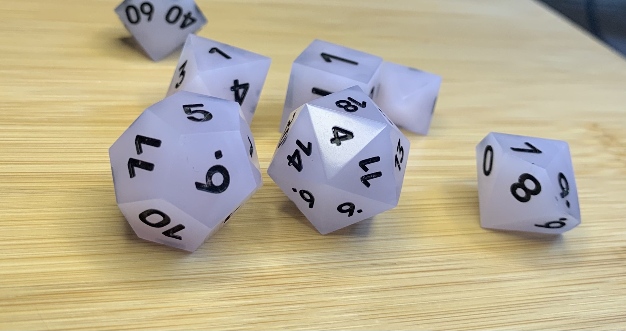 Pastel Goth - Lavender and Black Dnd Dice - Etsy