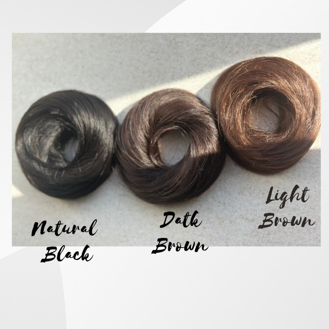 Real Handmade Human Hair Bun | Real Human Hair Wig | Messy Bun | Hair ...