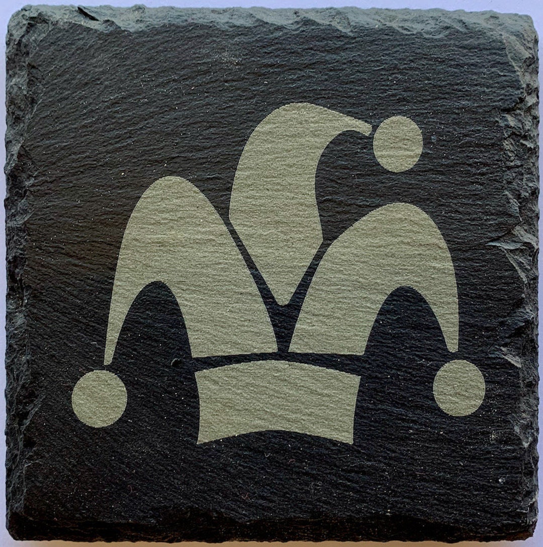 Mardi Gras Jester Slate Coaster - Etsy