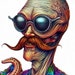 Aliens With Mustaches Coloring Book-20 Pages - Etsy