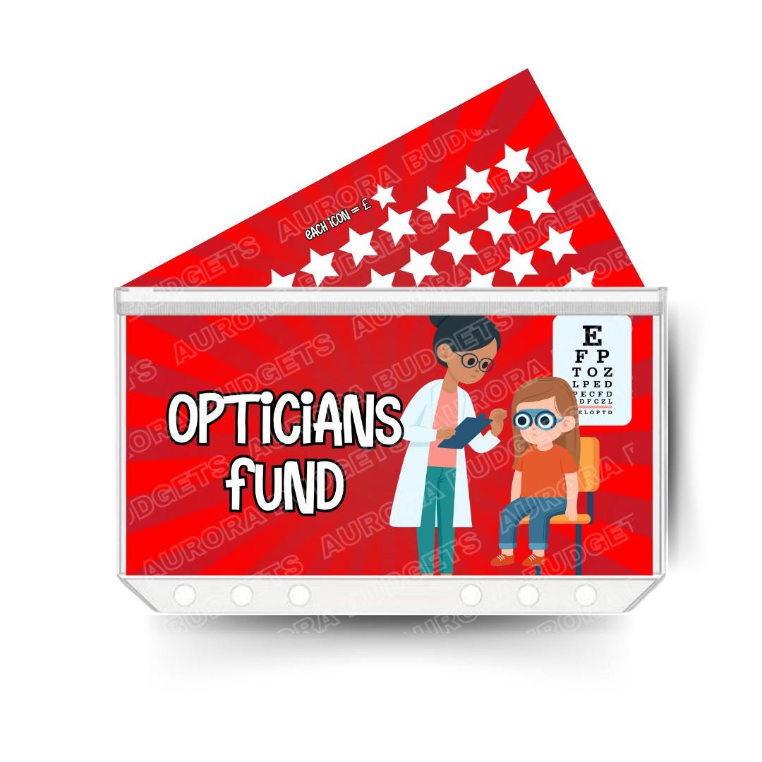 OPTICIANS Laminated Display Insert and Savings Tracker for A6 Budget ...