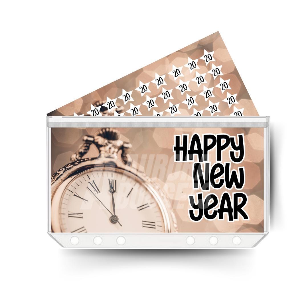 NEW YEARS EVE Laminated Display Insert and Savings Tracker for A6 ...