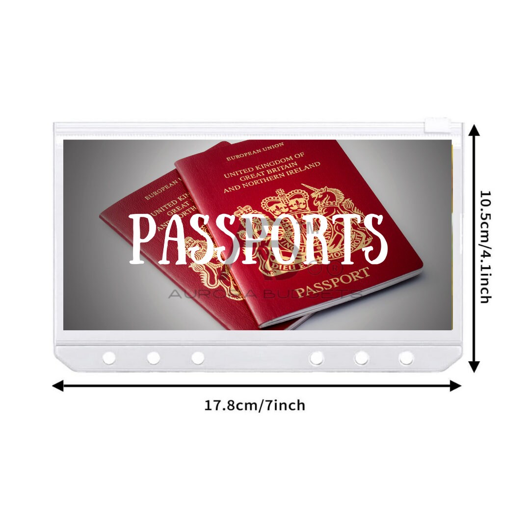 PASSPORTS Dashboard and Savings Tracker Inserts for A6 Zipped Pocket ...