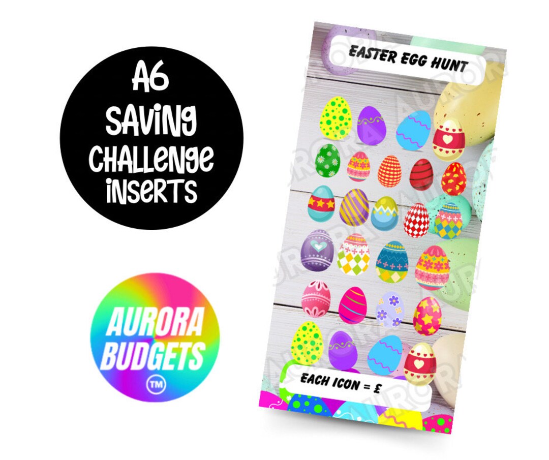 EASTER Challenge Savings Tracker Insert // Zipped Cash Envelope // for ...
