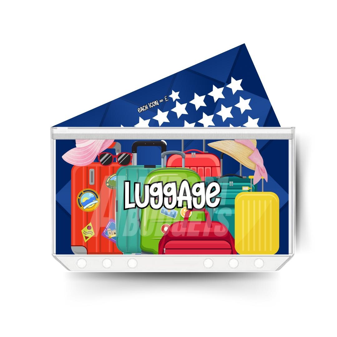 LUGGAGE Laminated Display Inserts, Savings Tracker and Zipped Cash ...