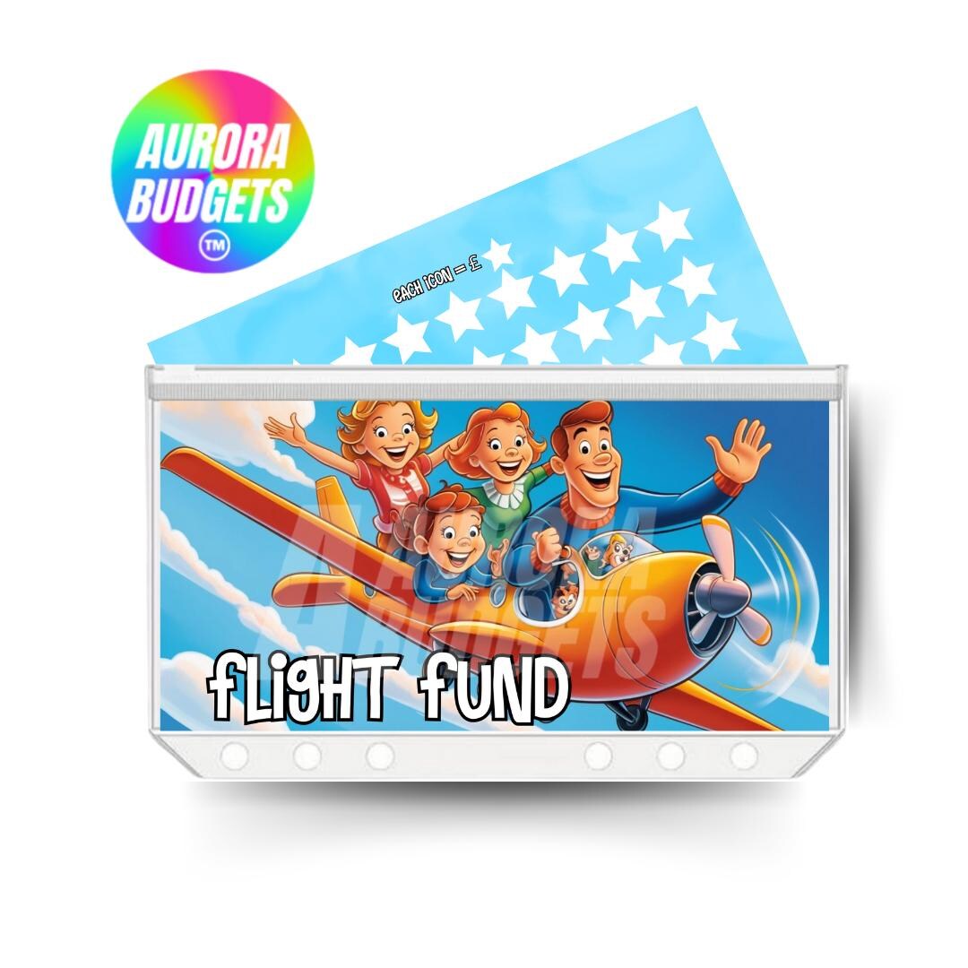 FLIGHT FUND Laminated Display Insert and Savings Tracker for A6 Budget ...