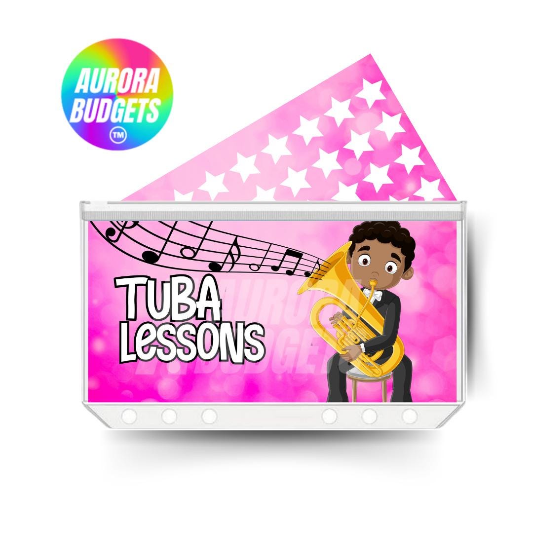 TUBA LESSONS Laminated Display Insert and Savings Tracker for A6 Budget ...