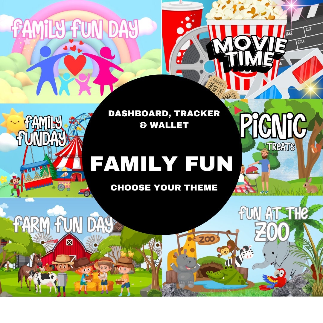 FAMILY FUN Saving Challenge Trackers, Dashboards and Zipped Wallets ...