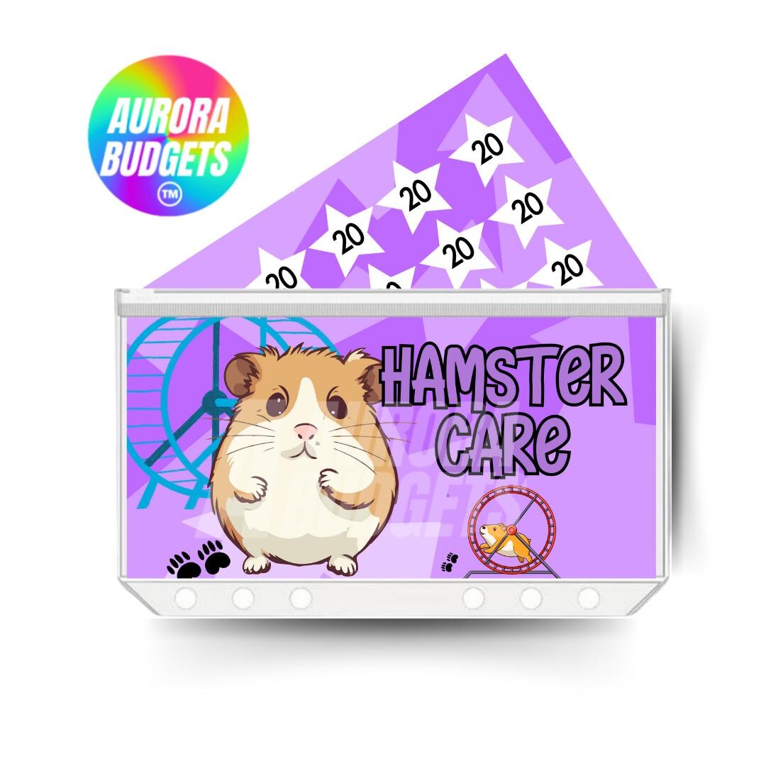 HAMSTER CARE Laminated Display Insert and Savings Tracker for A6 Budget ...