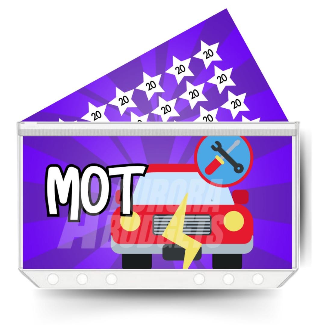 CAR MOT Laminated Display Inserts, Savings Tracker and Zipped Cash ...