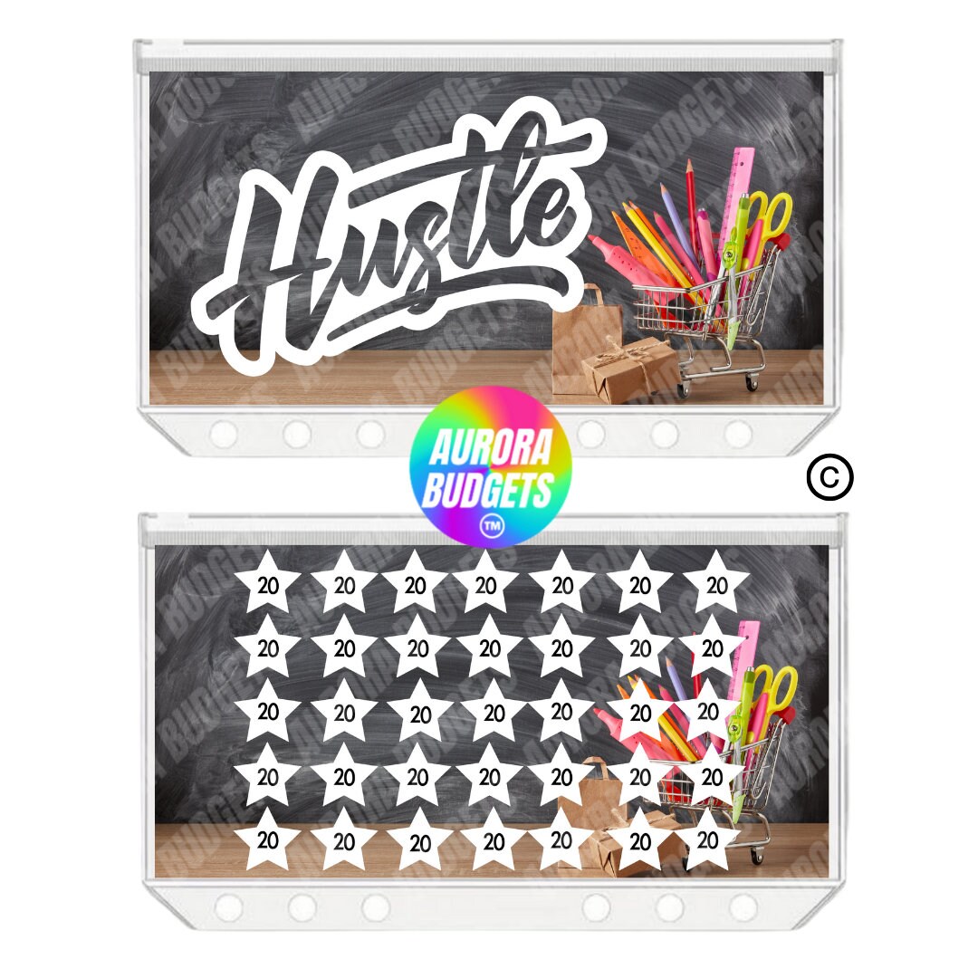 SIDE HUSTLE Savings Tracker and Dashboard Inserts With Zipped Wallet ...