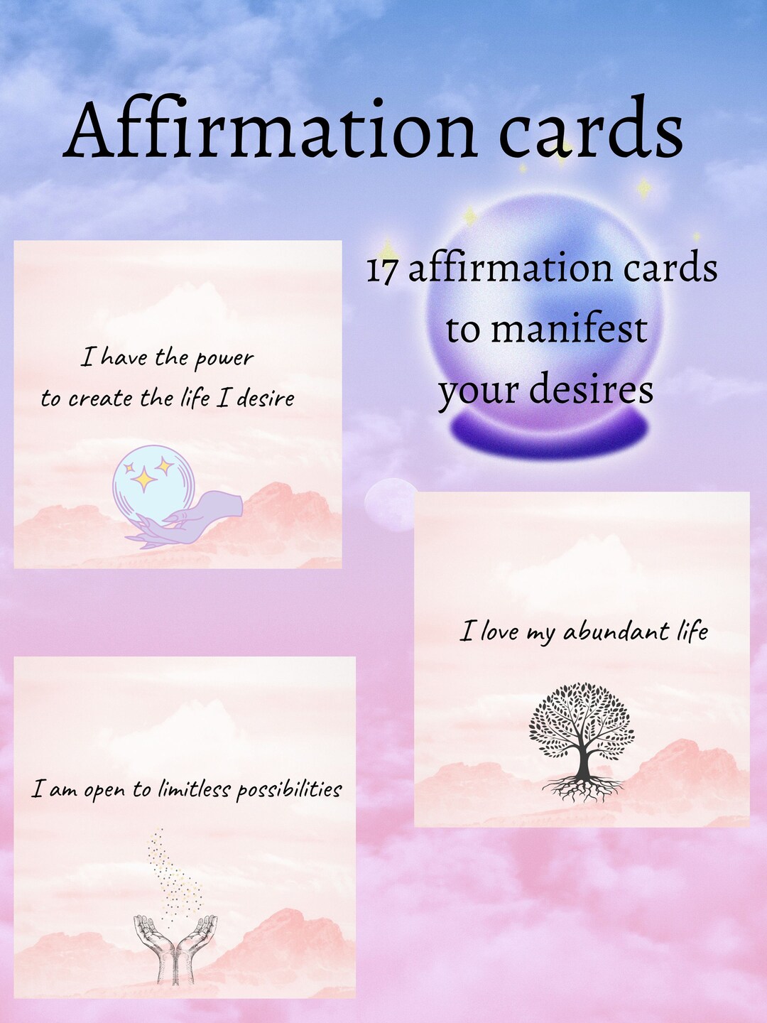 Printable Affirmation Cards | I Am Affirmation Cards - Etsy