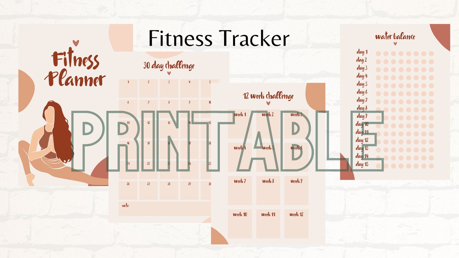 Fitness Tracker Activity Tracker Workout Tracker Progress Chart Fitness ...