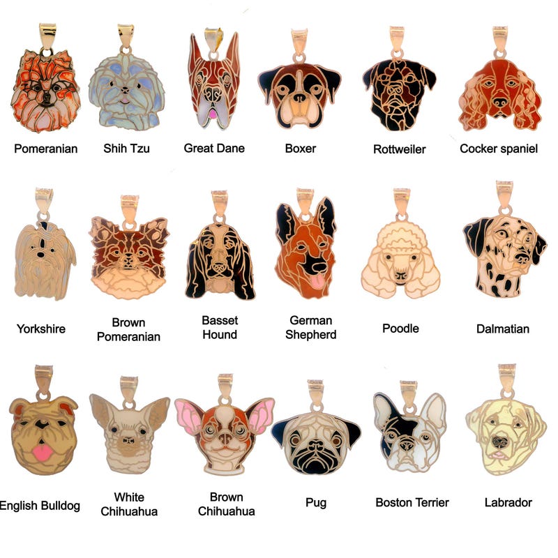 Dog Pendant Hand Painted - Etsy