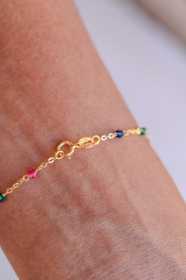 14k Solid Gold Italian Cornicello Bracelet, Mano Cornuto, Red Horn ...