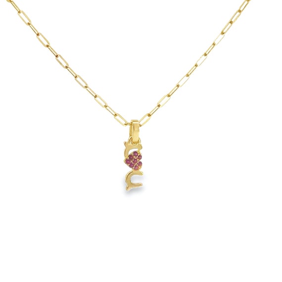 14k gold i love you necklace store