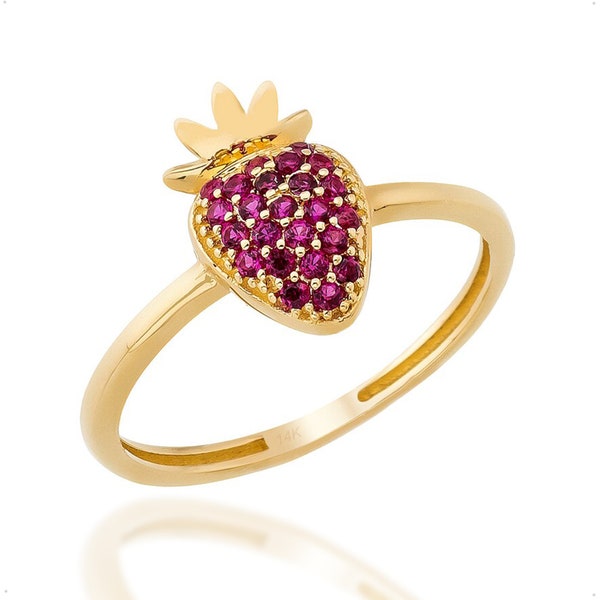Strawberry Ring - Etsy