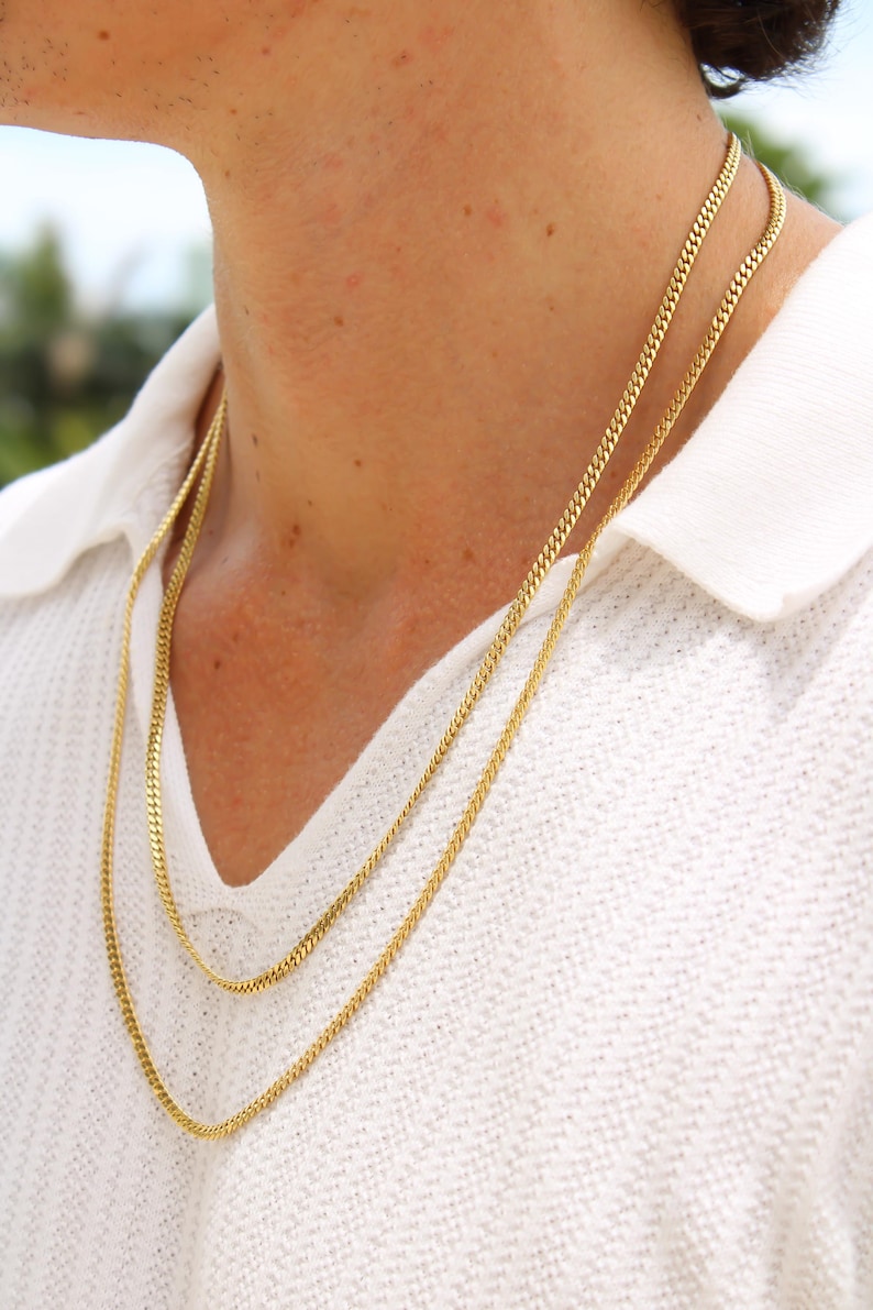 14k or 10k SOLID Gold Miami Cuban Curb Link 3mm Chain Necklace 16" 18 ...