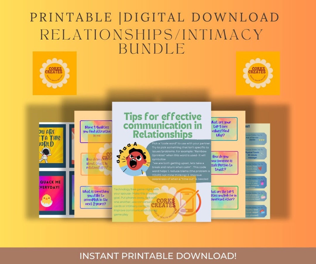 Mental Health Therapy: Relationship & Intimacy Bundle Digital Download ...