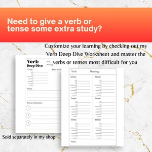 Blank Spanish Verb Conjugation Chart | Printable | Instant Download - Etsy