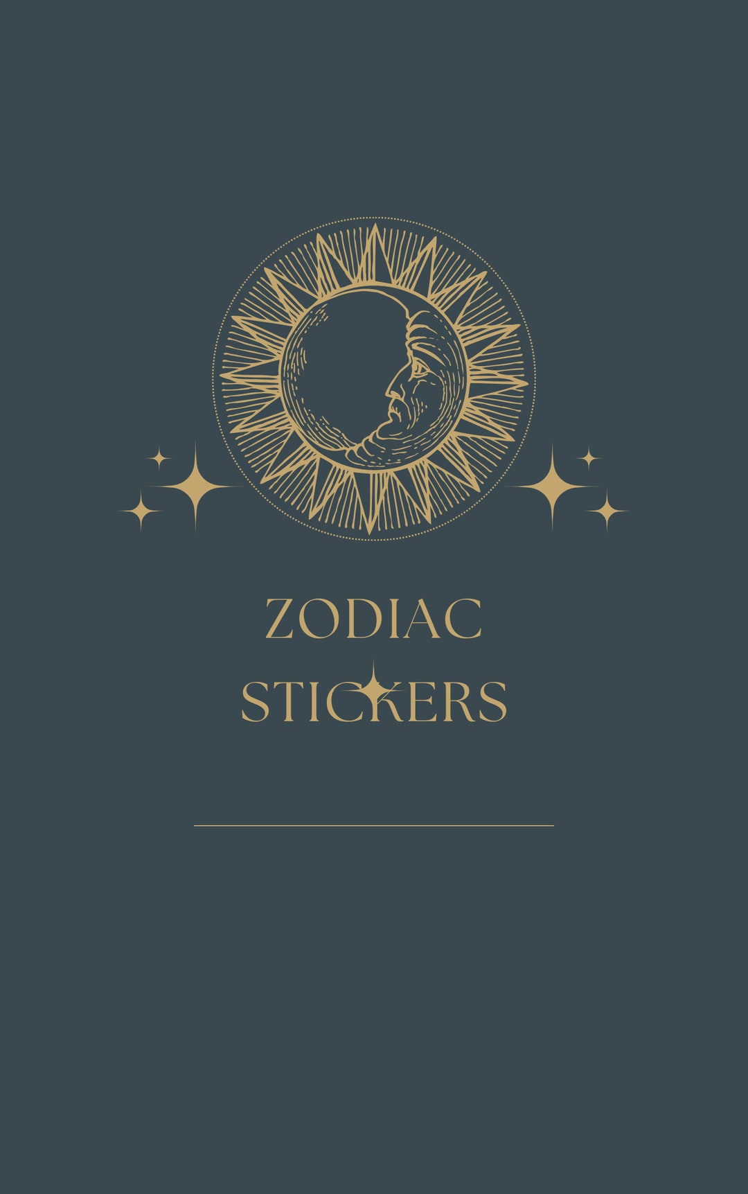 Zodiac Sign Stickers, AI Digital Download Star Sign Stickers, Horoscope ...