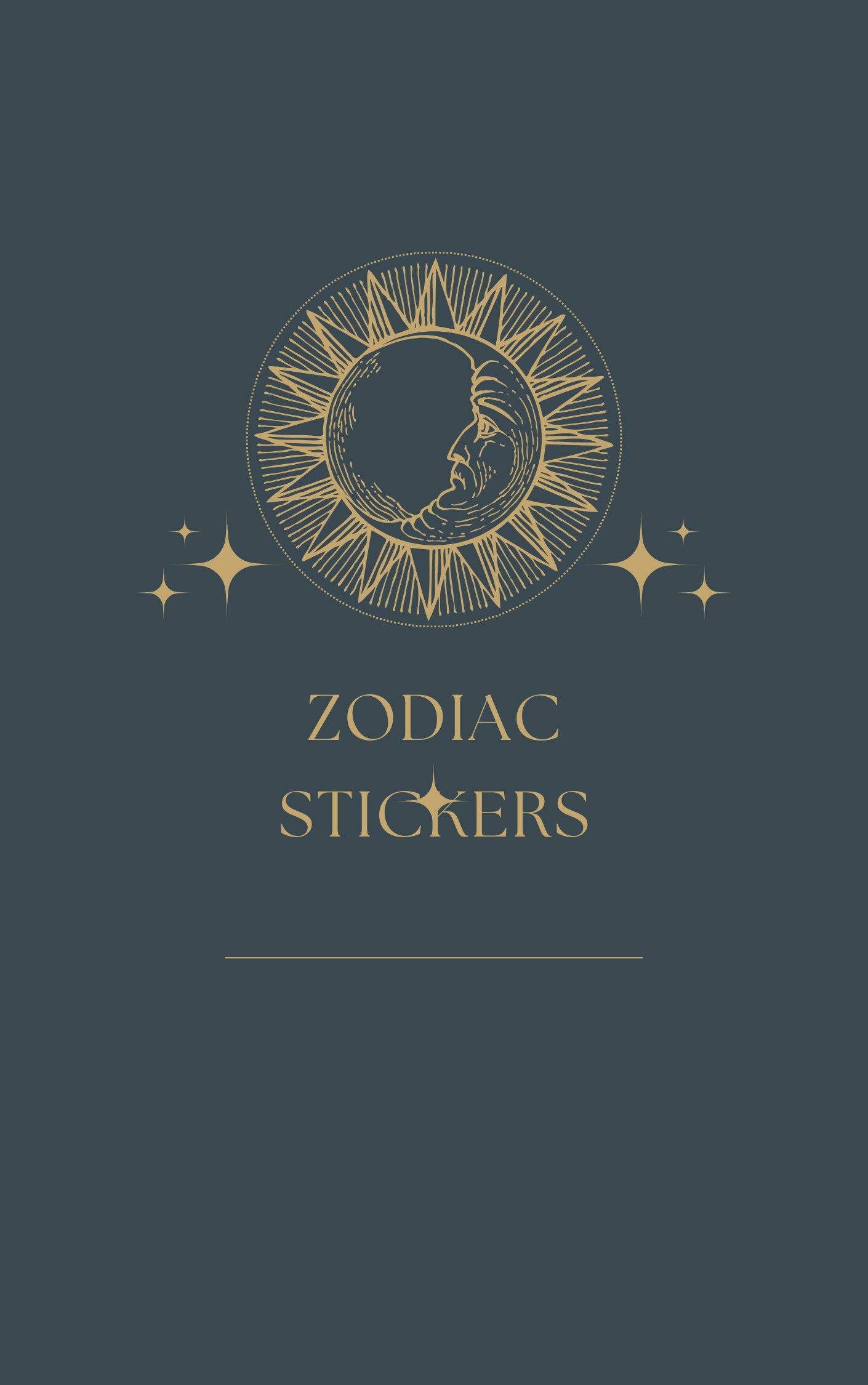 Zodiac Sign Stickers, AI Digital Download Star Sign Stickers, Horoscope ...