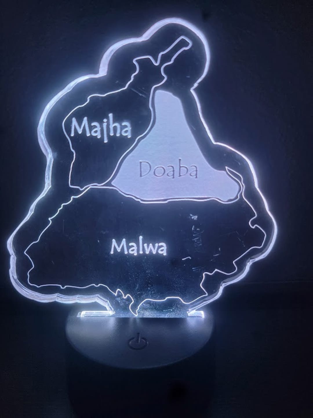 Doaba Region Acrylic LED Sign Punjab Map Highlighted Color - Etsy