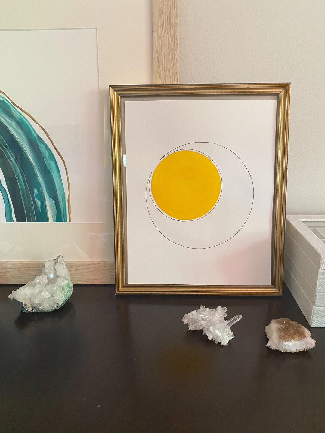 Original Painting Sun and Moon - Etsy