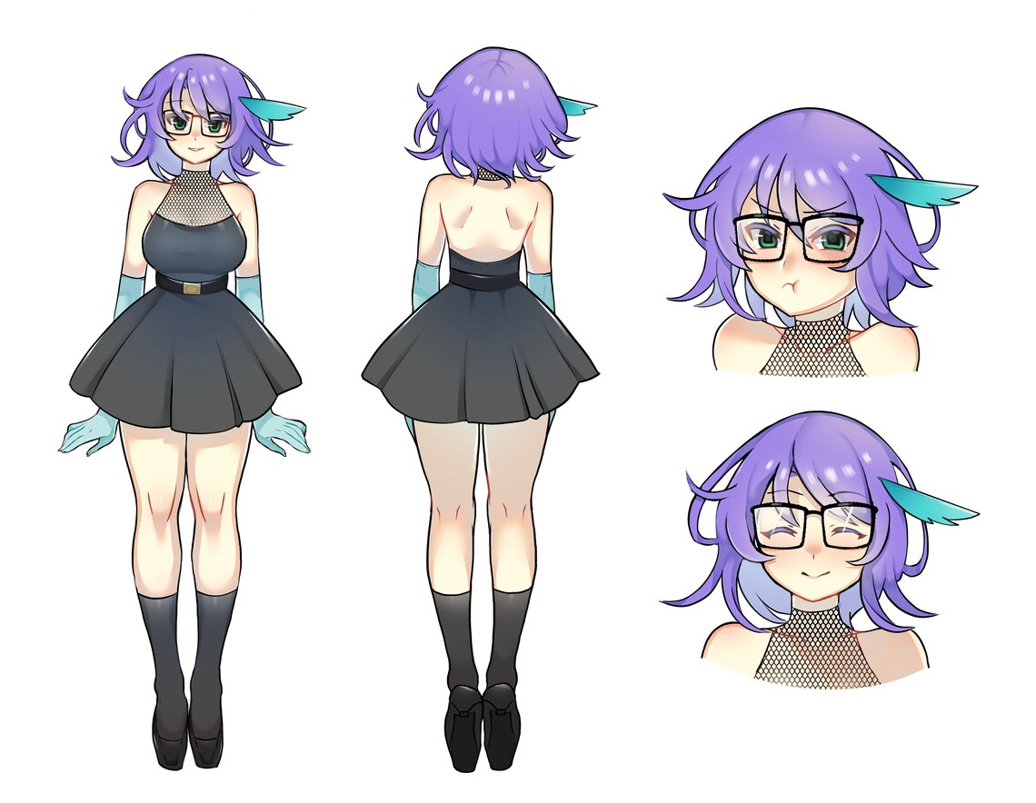 CUSTOM COMMISSION Oc/vtuber Character Sheet/character Design - Etsy