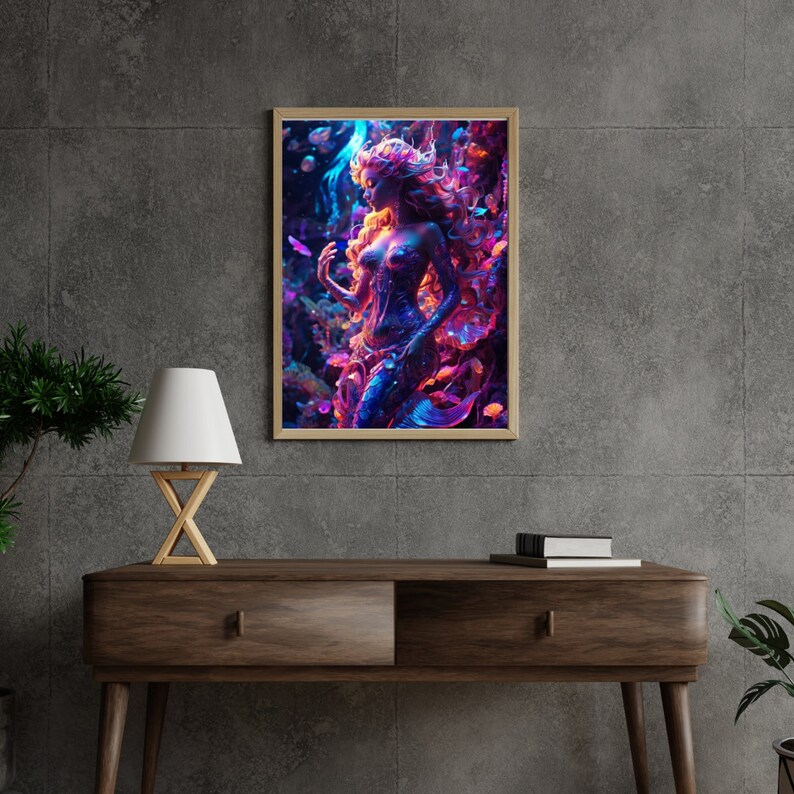 Mesmerizing Mermaids Collection Pop Art Digital Art Print Wall Art AI ...