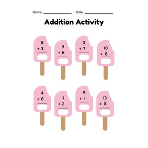 Math Practice Printable Worksheet | Addition Counting Tracing Numbers ...