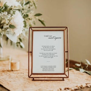 In Loving Memory Table Sign, Modern Minimalist Wedding Memorial, Until ...