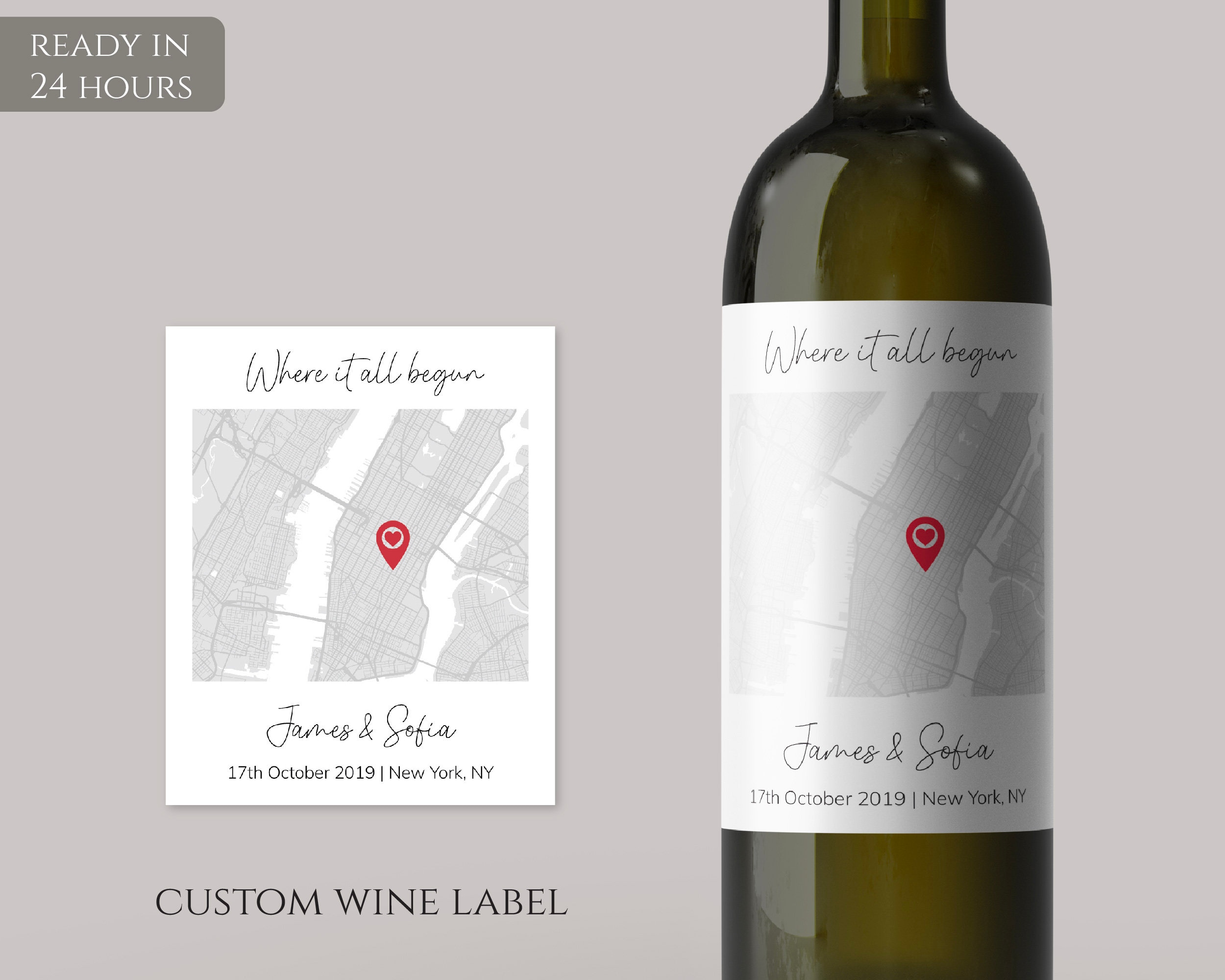 Wine Labels Collection "where It All Begun", Custom Wine Labels, Last ...