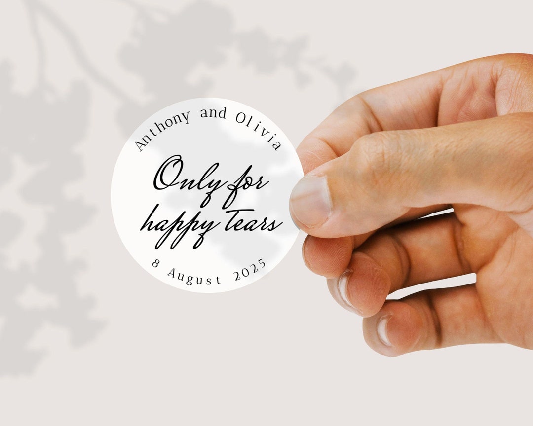 Sticker Only for Happy Tears, Sticker for Tissues, Personalized Sticker ...