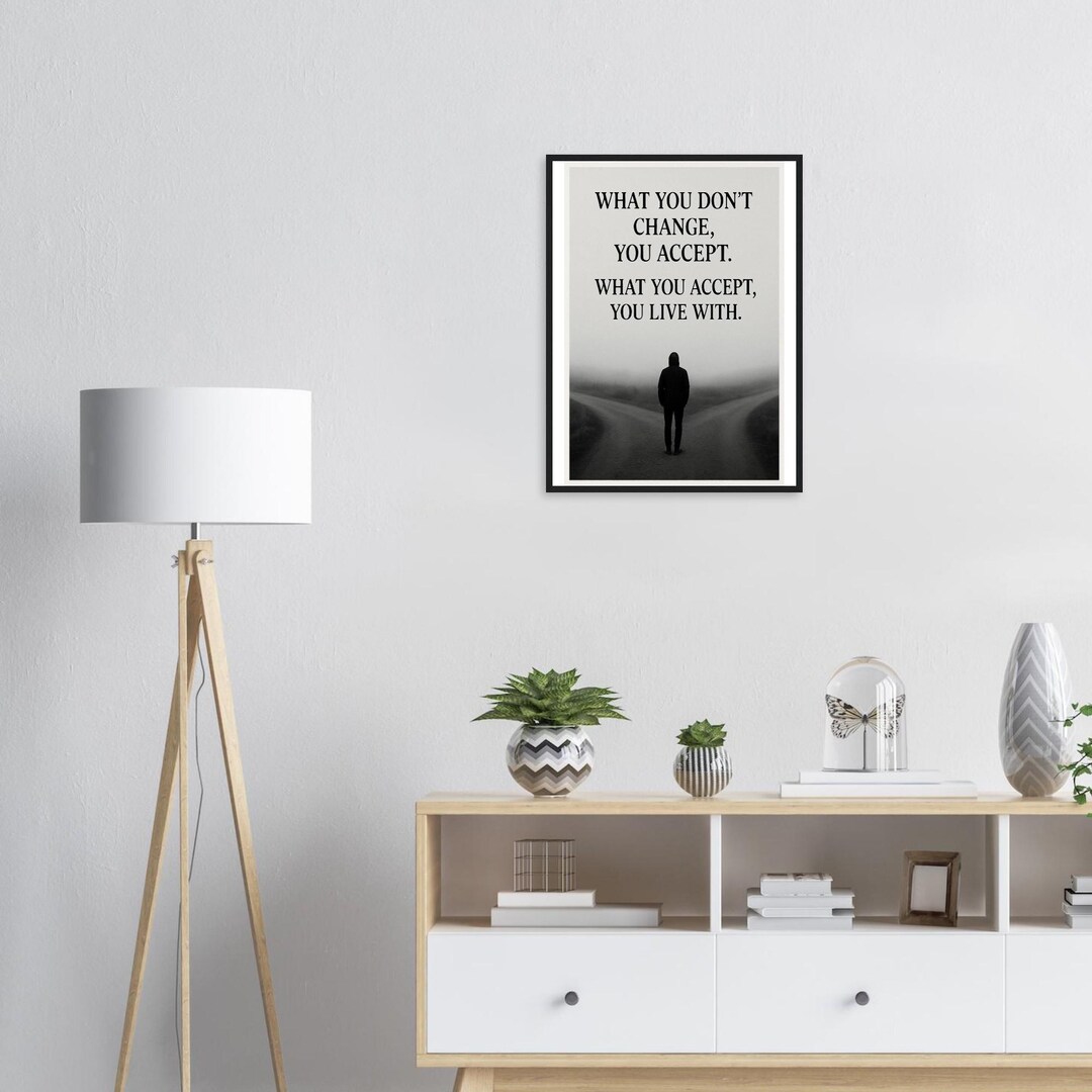 What You Don't Change – Motivational Poster Framed Poster 45x60 Cm ...