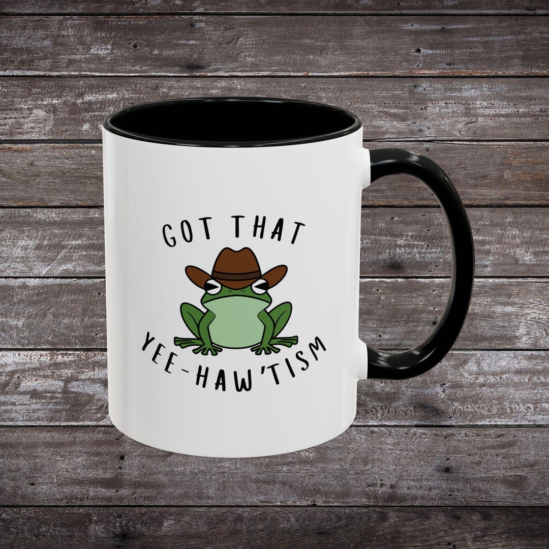 Cowboy Frog Coffee Mug - Yee-hawtism - Frog Enthusiast Gift - Etsy