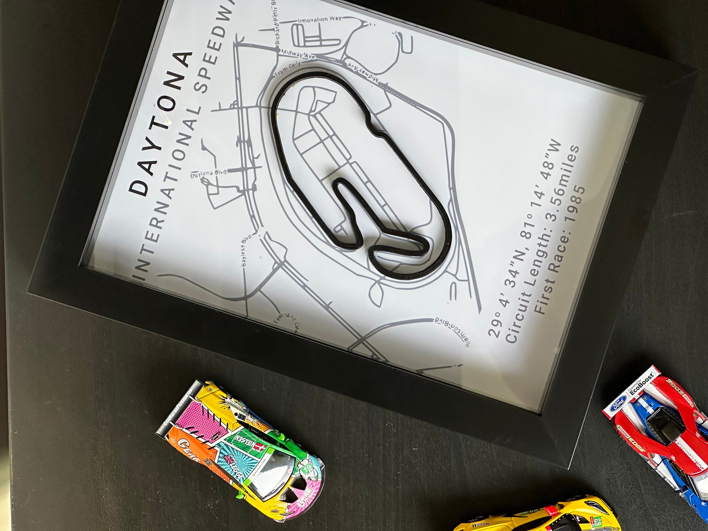 Framed Racing Circuit 3d Printed Framed Wall Art - Etsy