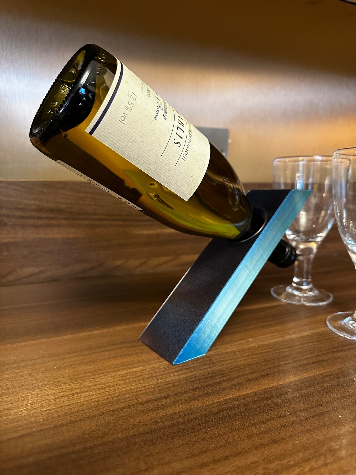 3D Printed Gravity Wine Bottle Holder - Modern Floating Design for ...