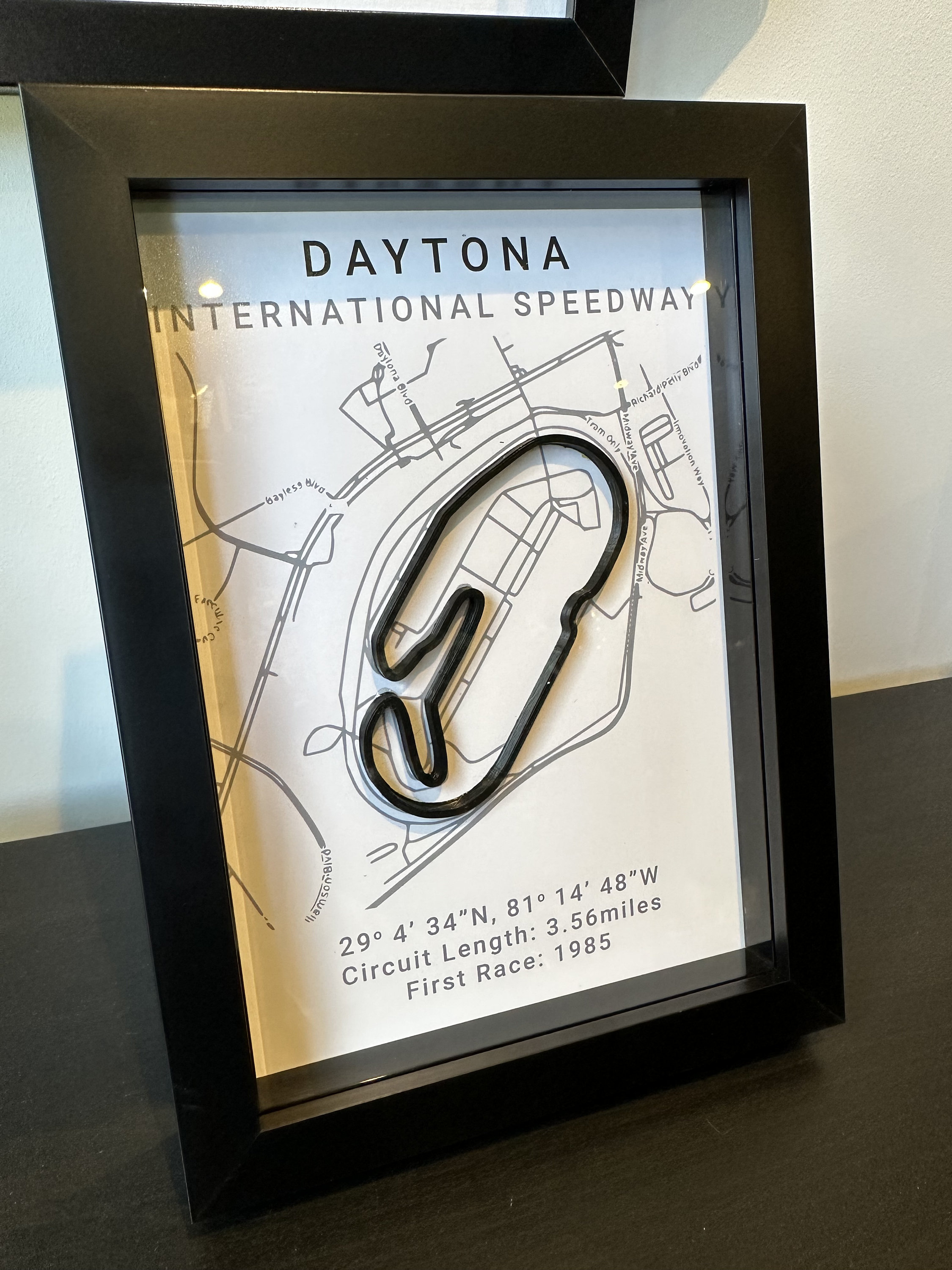 Framed Racing Circuit 3d Printed Framed Wall Art - Etsy