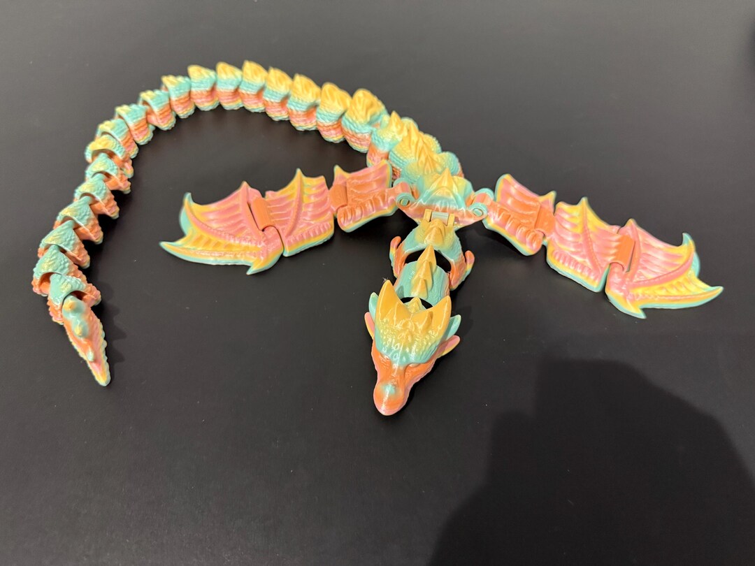 3D Printed Dragon Finger Puppet – Flexy Fidget Toy, Articulated Dragon ...