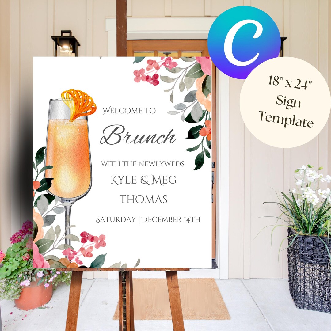 Farewell Brunch Sign, Boozy Brunch, Day After Wedding Brunch, Mimosa ...